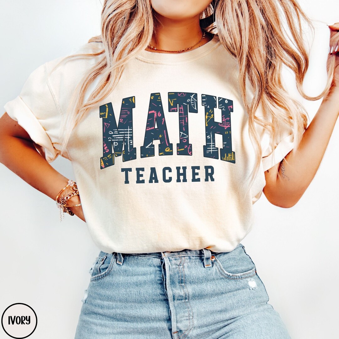 Math Teacher Comfort Colors® Shirt, High School Math Teacher T-shirt ...