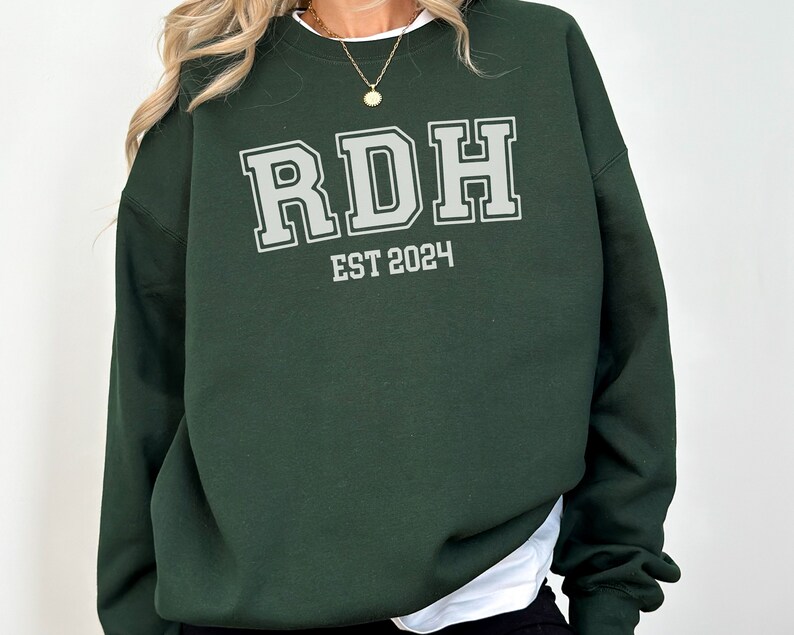 Custom RDH Sweatshirt, RDH Gift, Dental Hygiene Gift, Dental Student ...