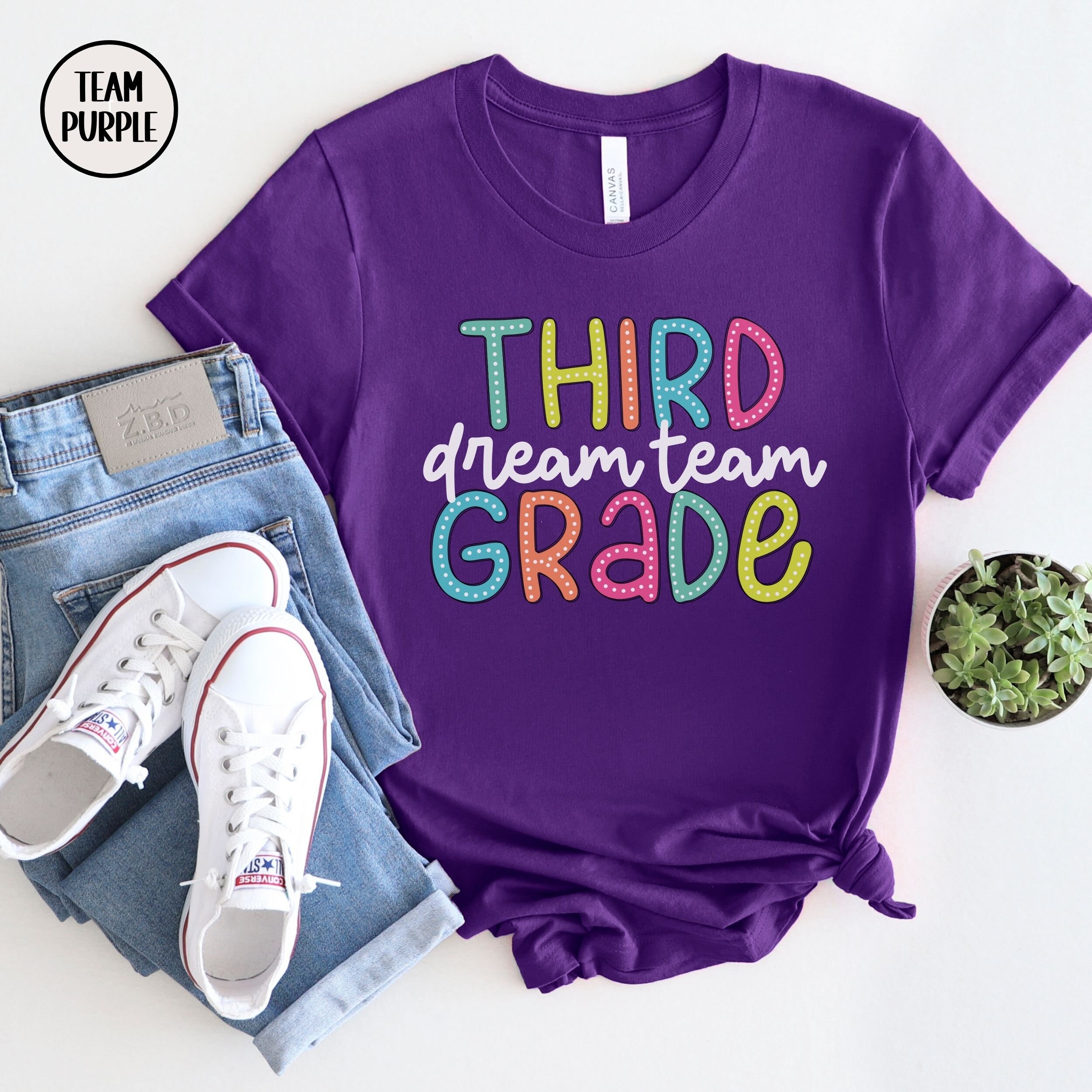 Third Grade Dream Team Shirt, 3rd Grade Teacher Back to School T-shirt ...