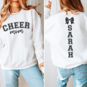 CUSTOM Cheer Mom Sweatshirt, Cheer Mama Sweater, Personalized Name on ...