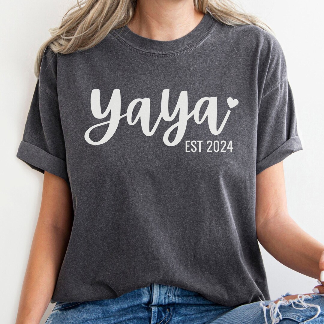 CUSTOM Yaya EST Shirt, Yaya Gift From Grandkids, Grandmother Comfort ...