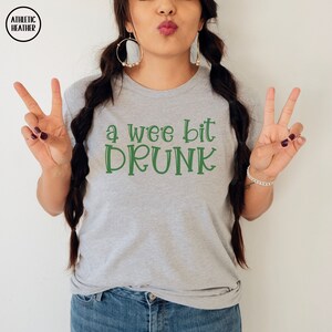 A Wee Bit Drunk Shirt, Funny St. Patrick's Day T-shirt, St. Patty's Day ...