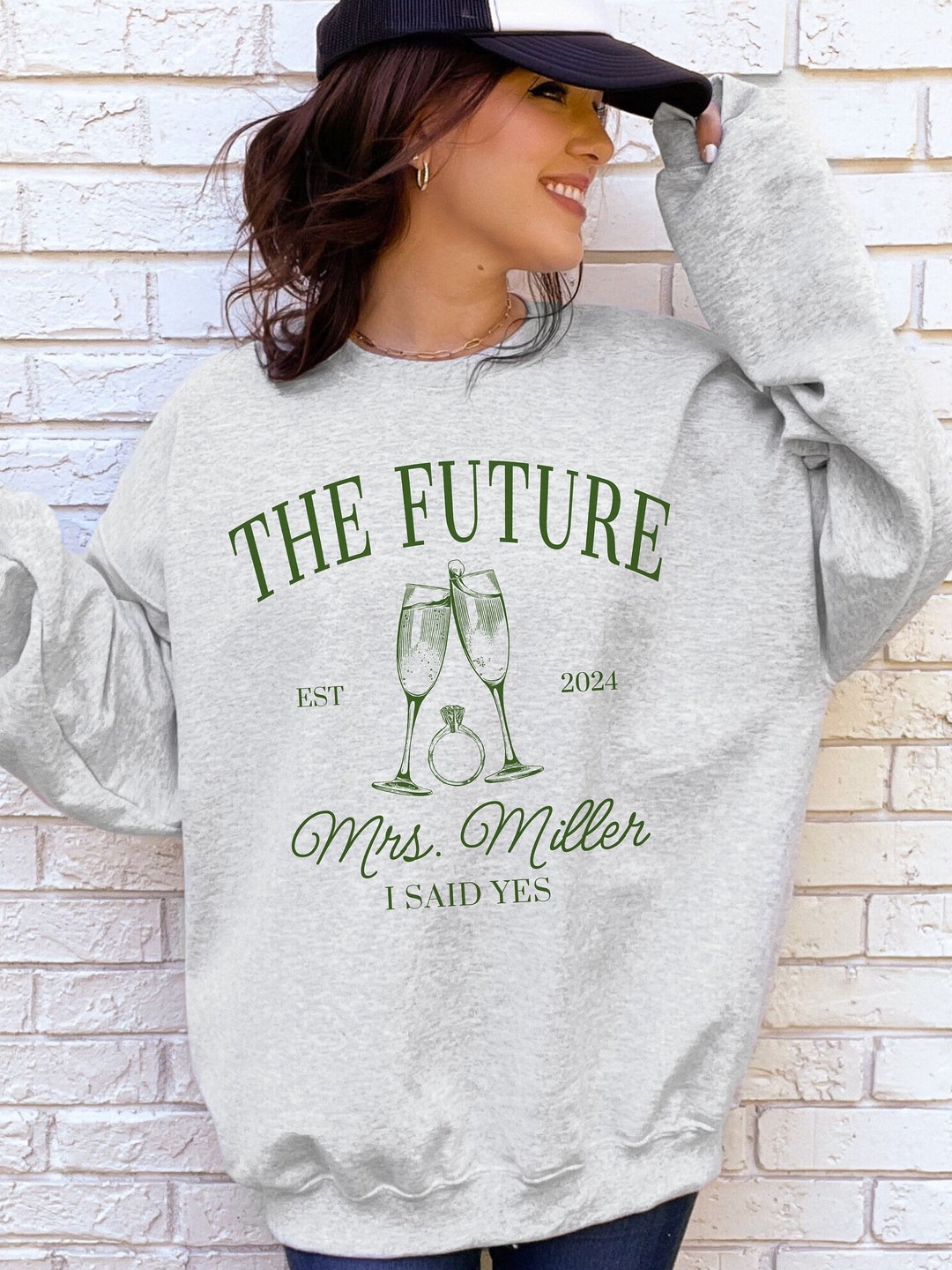 CUSTOM Future MRS Sweatshirt, Luxury Fiancée Sweater, Personalized ...