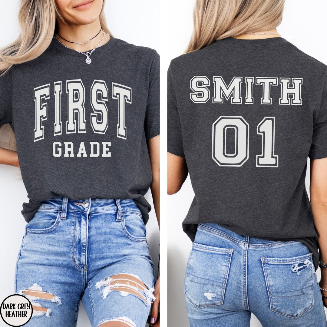 CUSTOM First Grade Team Shirt, 1st Grade Teacher Back to School T-shirt ...