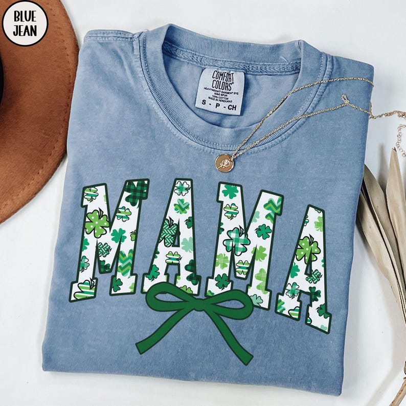 St. Patrick's Day Mama Shirt, Comfort Colors® Coquette Bow T-shirt ...
