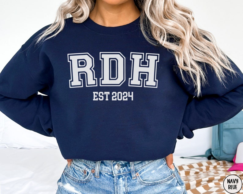 Custom RDH Sweatshirt, RDH Gift, Dental Hygiene Gift, Dental Student ...