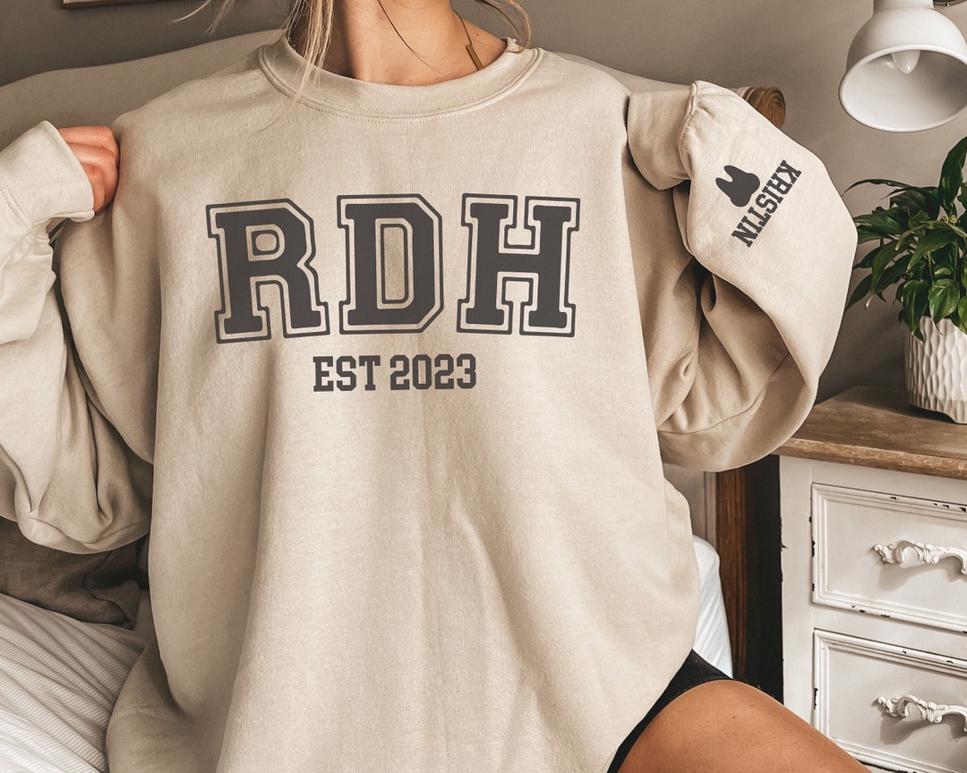 Custom RDH Sweatshirt, RDH Sweater, Dental Hygiene Gift, Dental Student ...