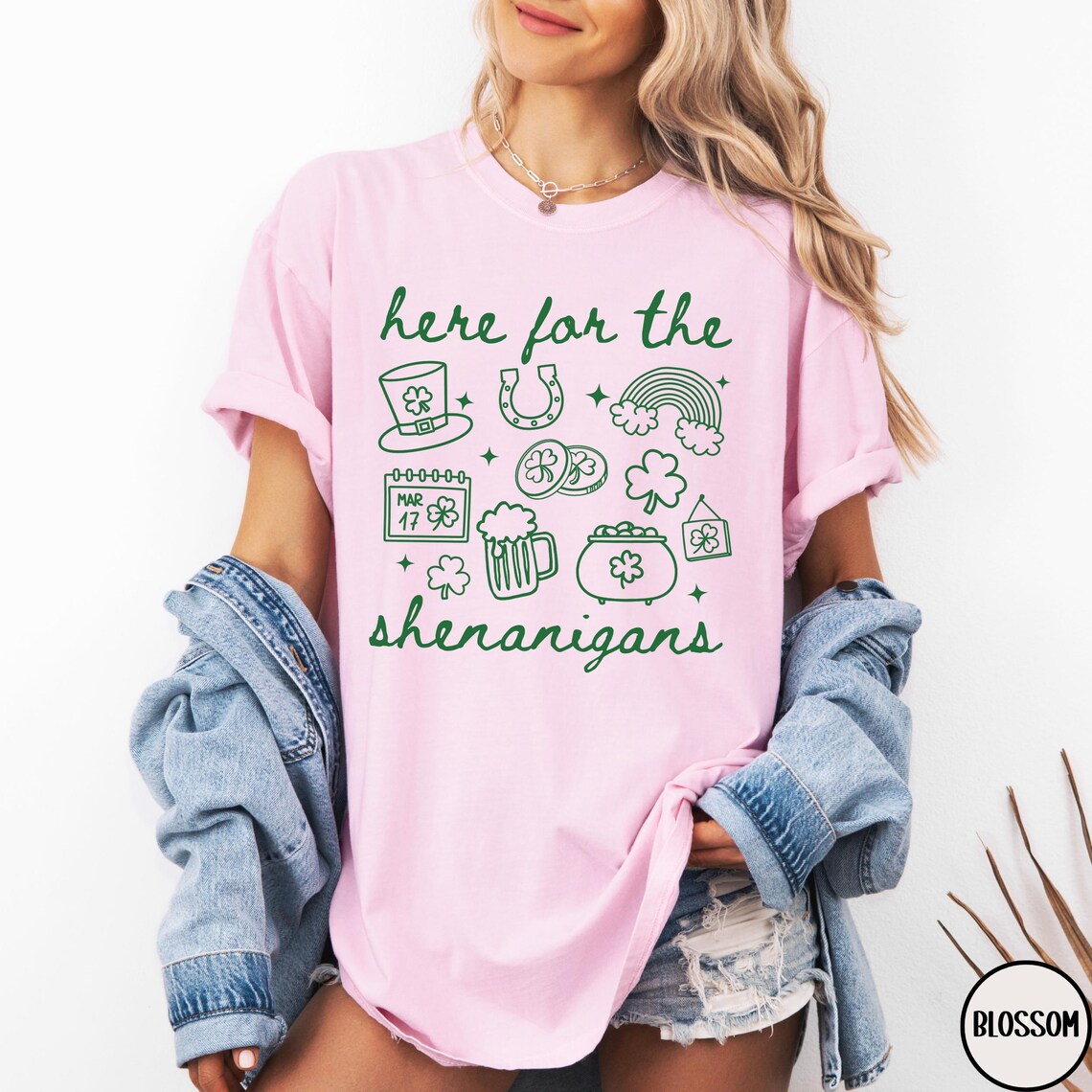 Here for the Shenanigans Comfort Colors® Shirt, Funny St. Patrick's Day ...