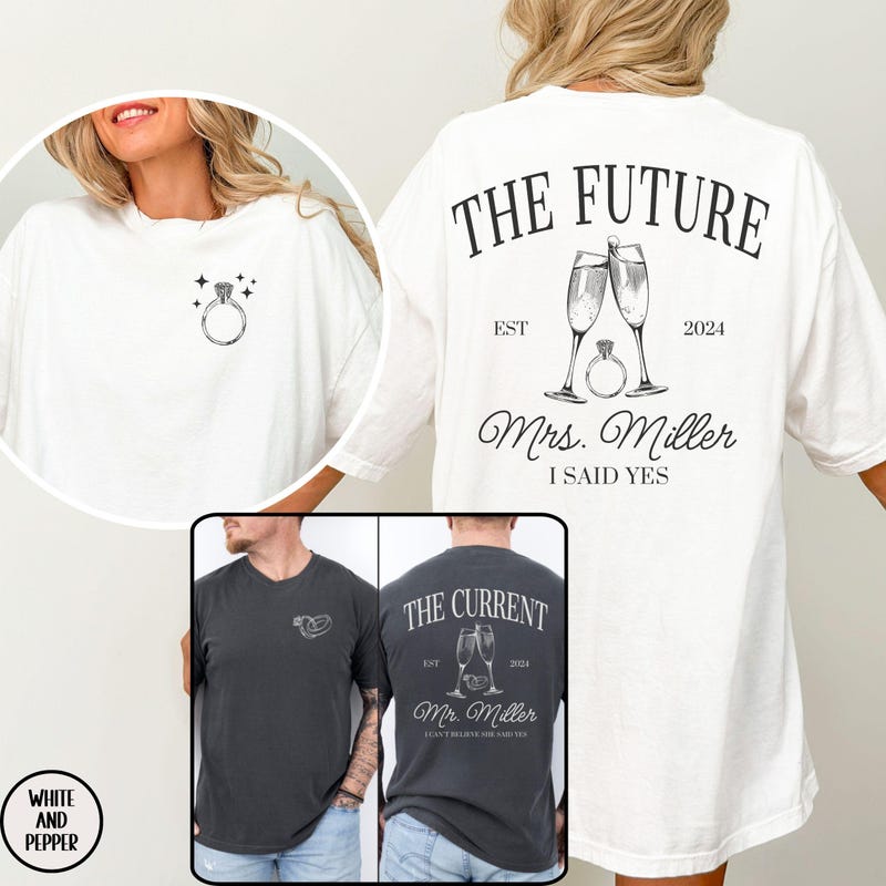 Engagement Couple Shirts - Etsy
