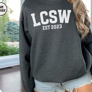 CUSTOM LCSW Sweatshirt, Licensed Clinical Social Worker Sweater, LCSW ...
