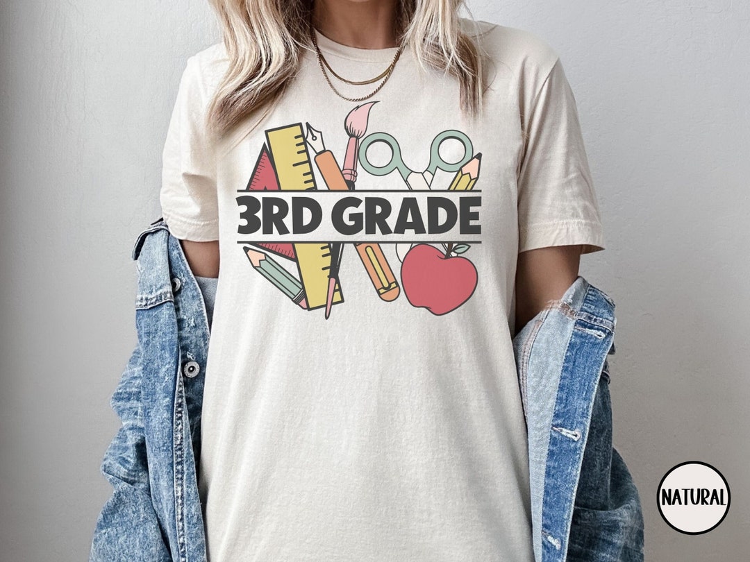 3rd Grade Teacher Shirt, Third Grade Back to School Teacher Tee, 1st ...
