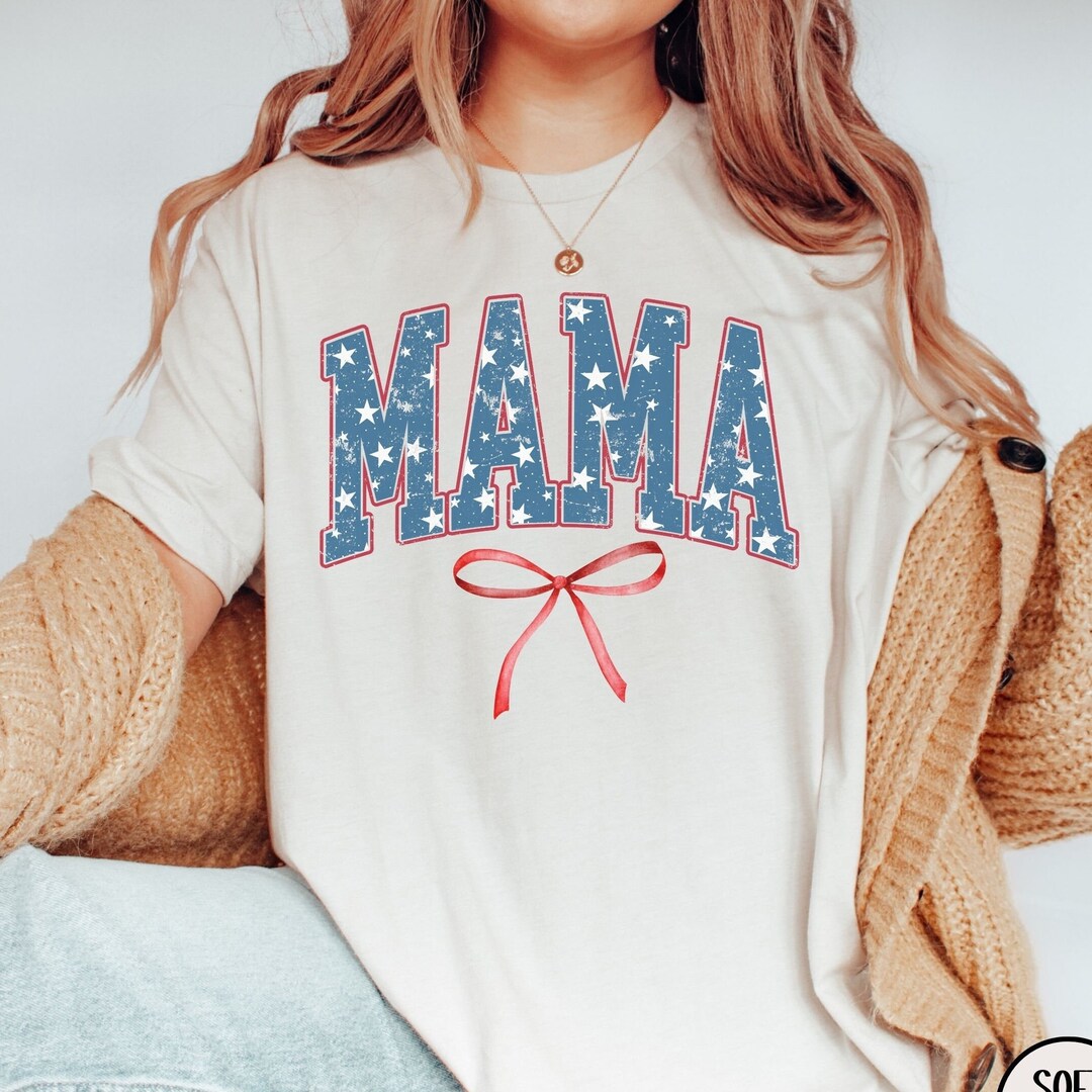 Coquette American Mama 4th of July Shirt, Patriotic Fourth of July Mom ...