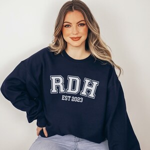 Custom RDH Sweatshirt, RDH Gift, Dental Hygiene Gift, Dental Student ...