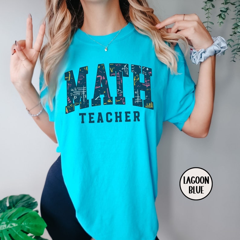 Math Teacher Comfort Colors® Shirt, High School Math Teacher T-shirt ...