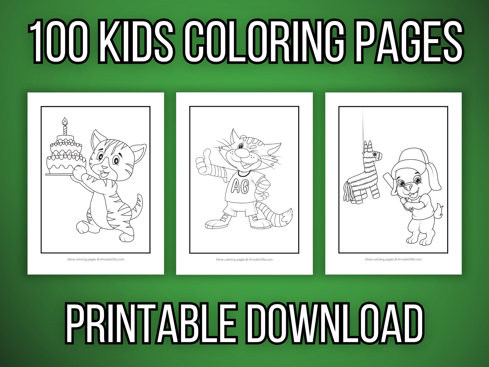 Coloring Pages for Kids Instant Download Coloring Book Printable for ...