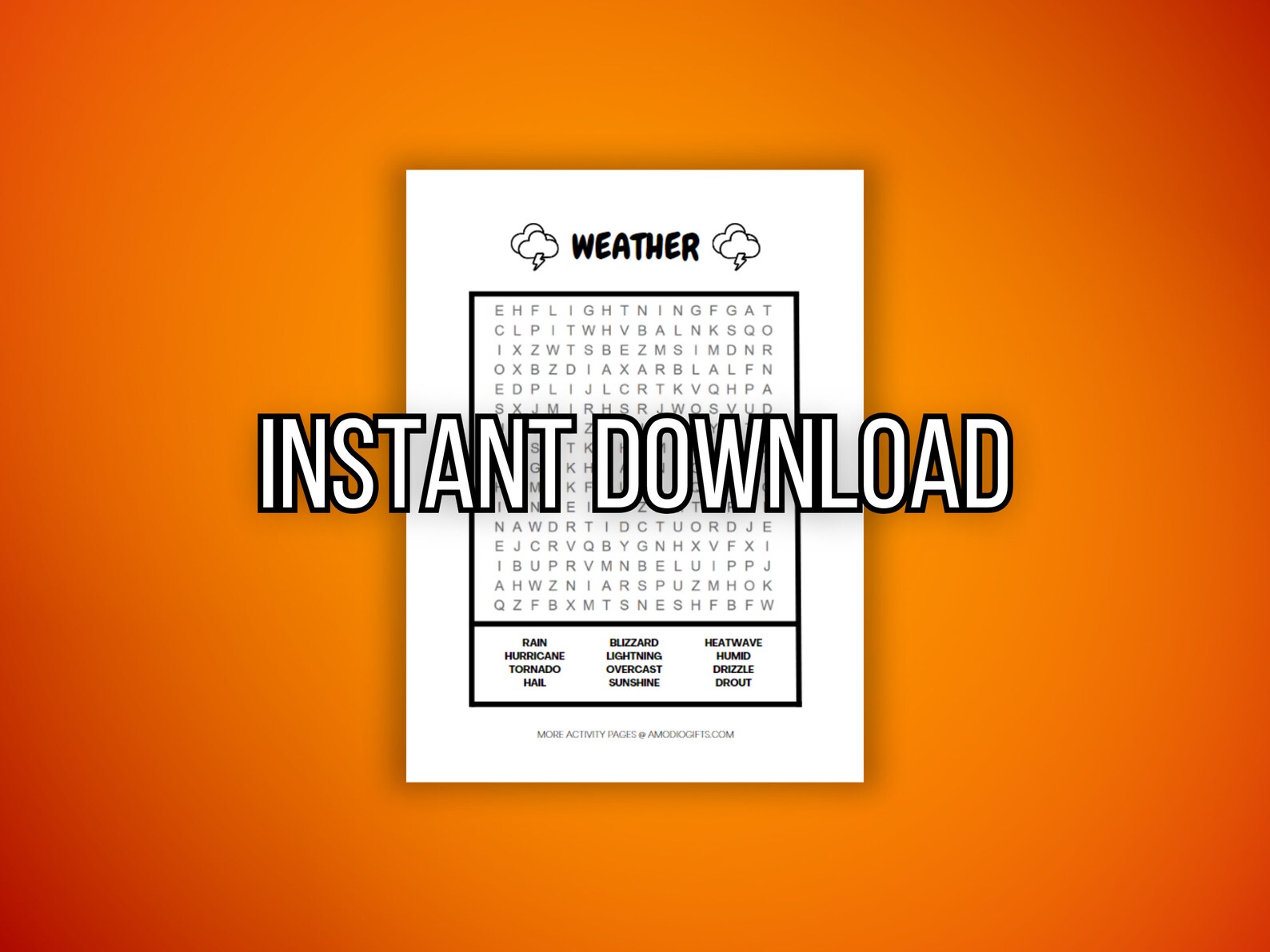 Word Search Printable Word Search for Kids Word Search Puzzle Printable ...