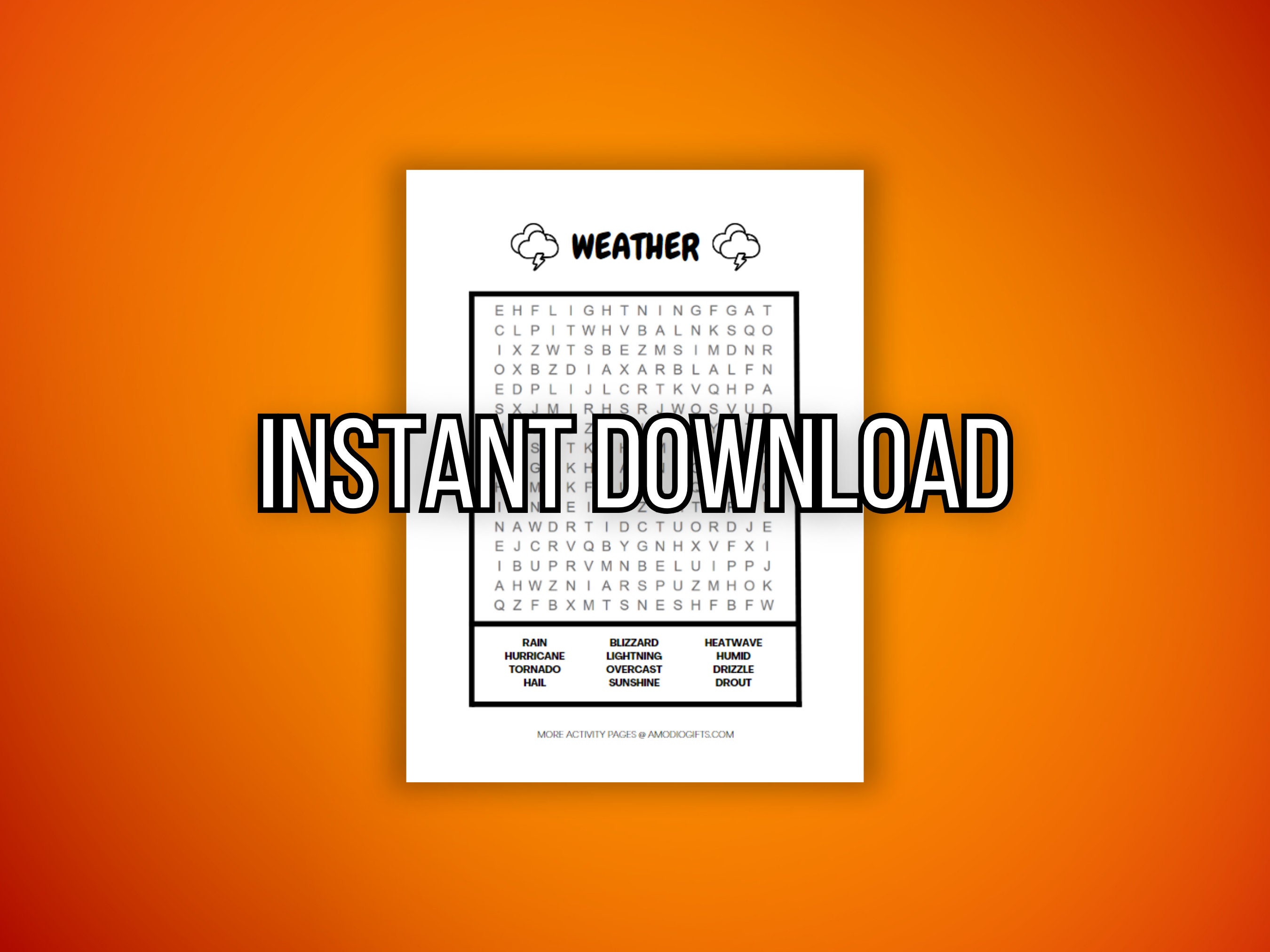 Word Search Printable Word Search for Kids Word Search Puzzle Printable ...