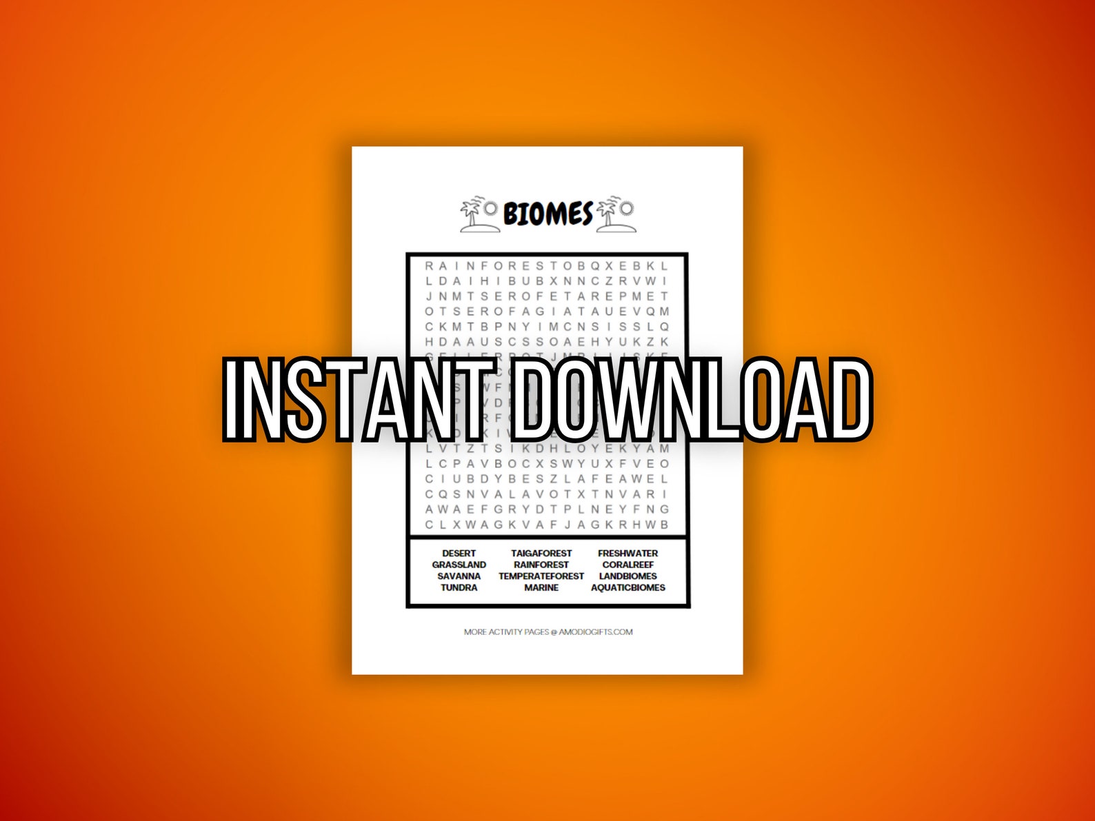 Word Search Printable Word Search for Kids Word Search Puzzle Printable ...