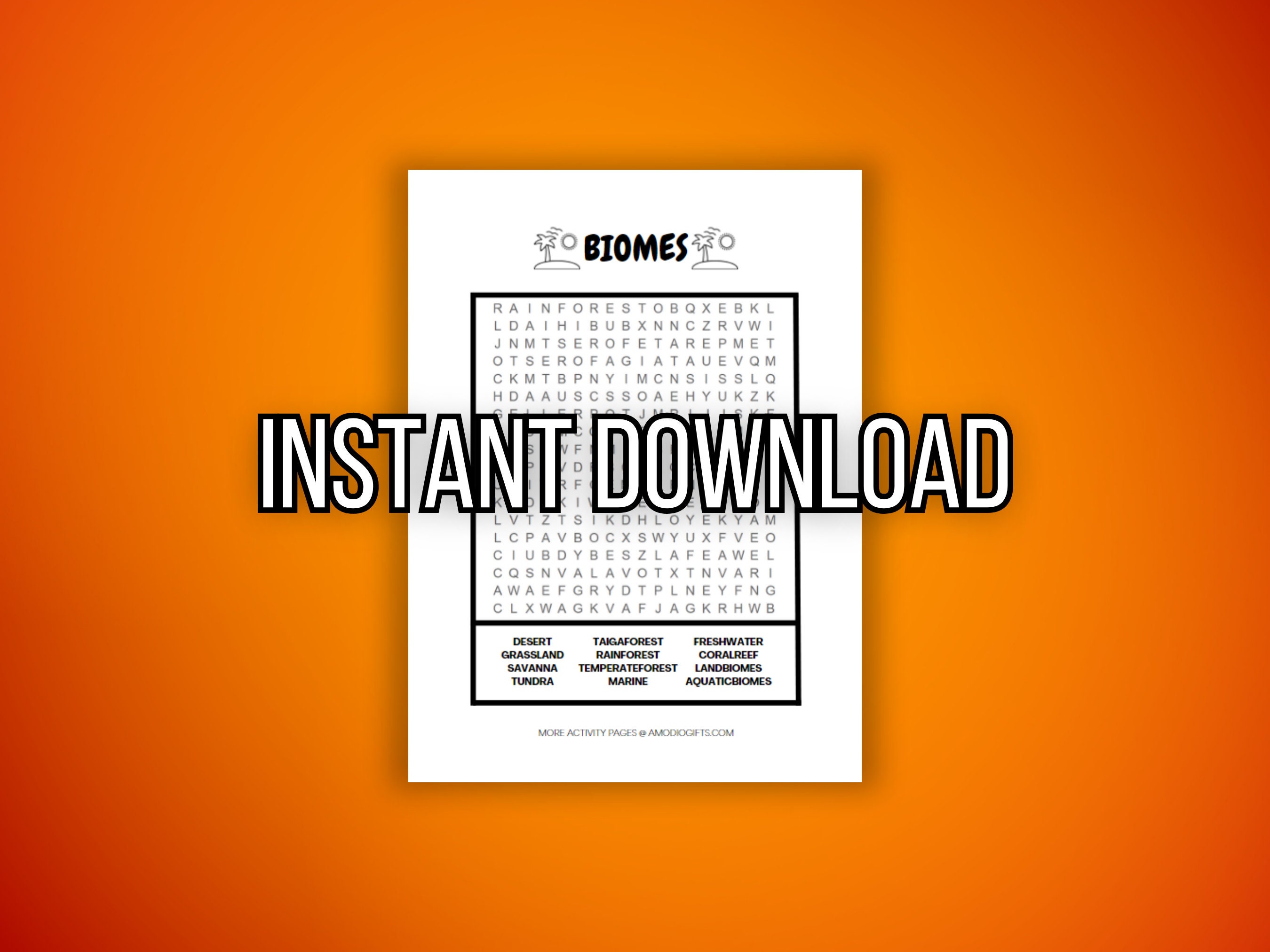 Word Search Printable Word Search for Kids Word Search Puzzle Printable ...