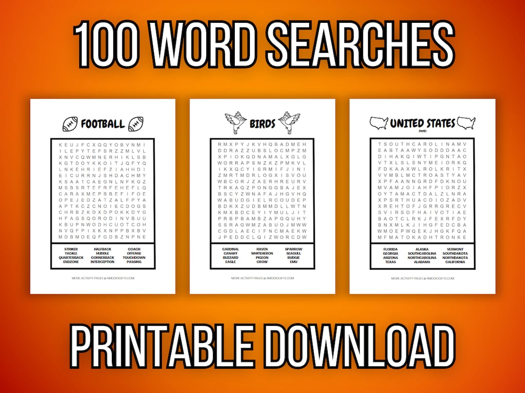 Word Search Printable Word Search for Kids Word Search Puzzle Printable ...