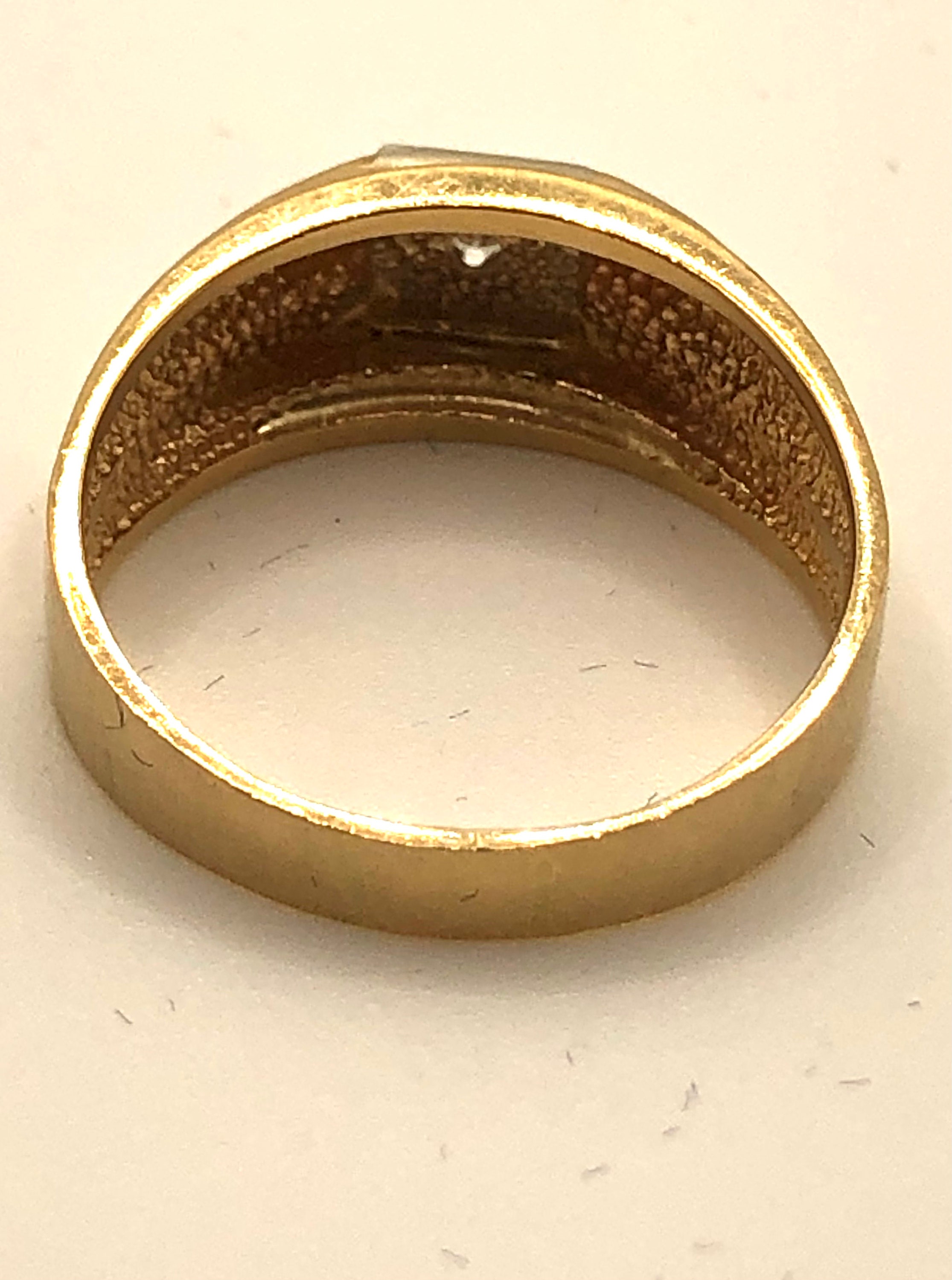 Man's 10K Gold and Real Diamond Ring - Etsy