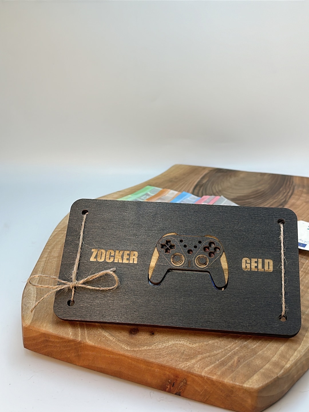Gamer Money Money Gift Money Gift Gamer Made of Wood Personalized Gamer ...