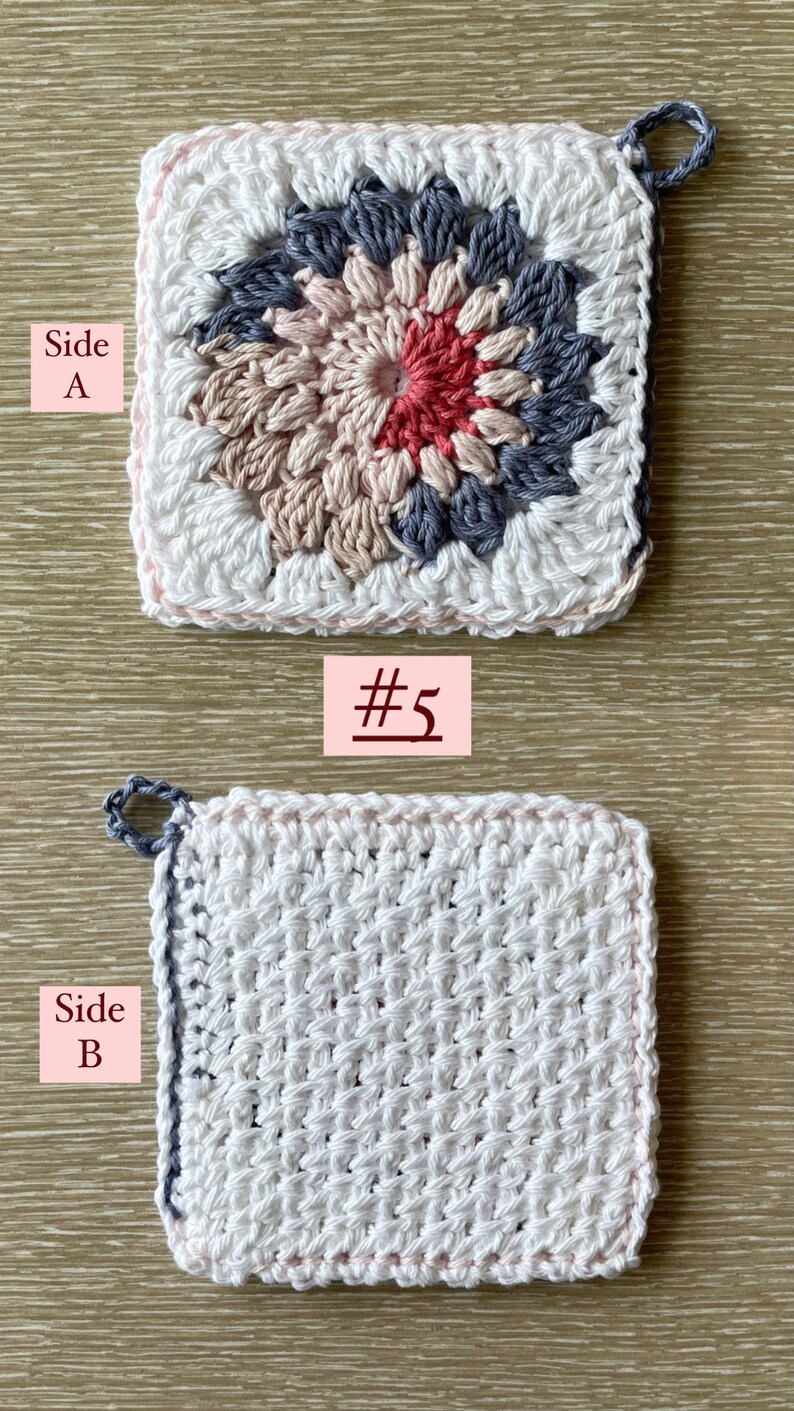 Handmade Crochet Granny Square Potholder - Double Layer - Etsy