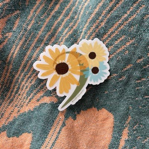 Floral Bass Clef Music - Clear - Hand Drawn Sticker - Etsy