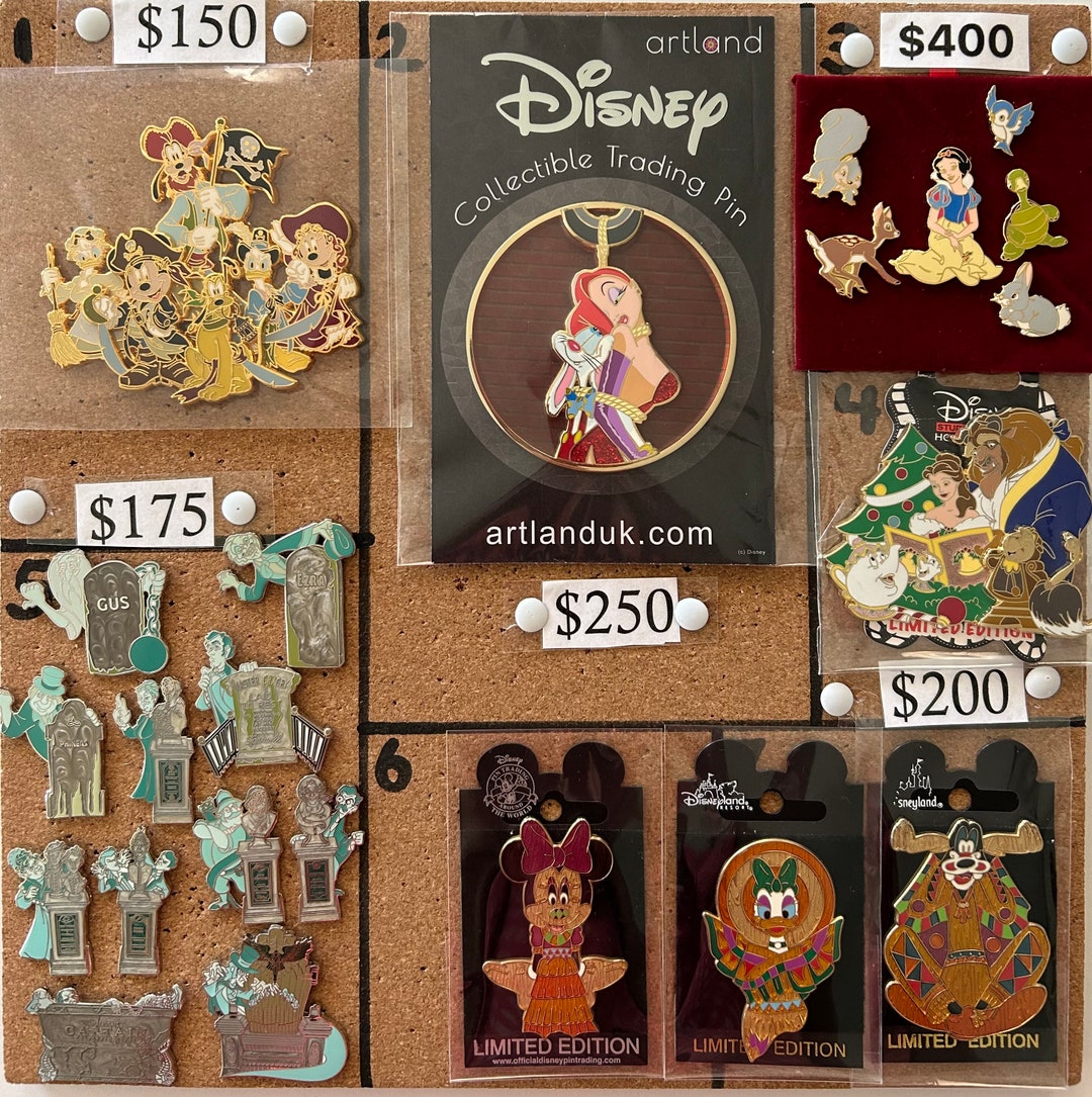 Disney Pins, Maleficent, Snow White, Jessica Rabbit, Pirates of the ...