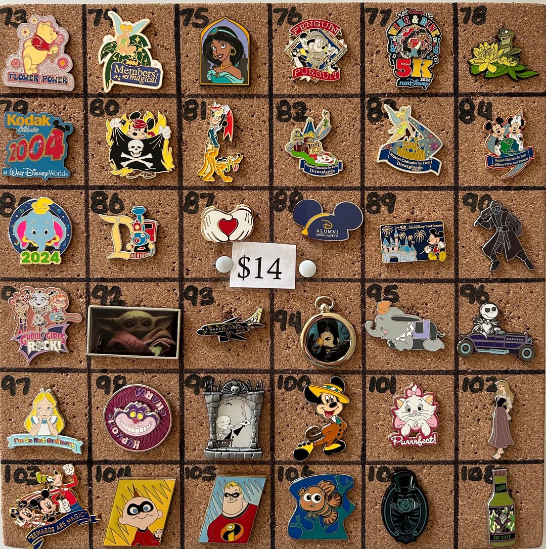 Disney Pins, Alice in Wonderland, Ariel, Mickey, Princesses, Minnie ...