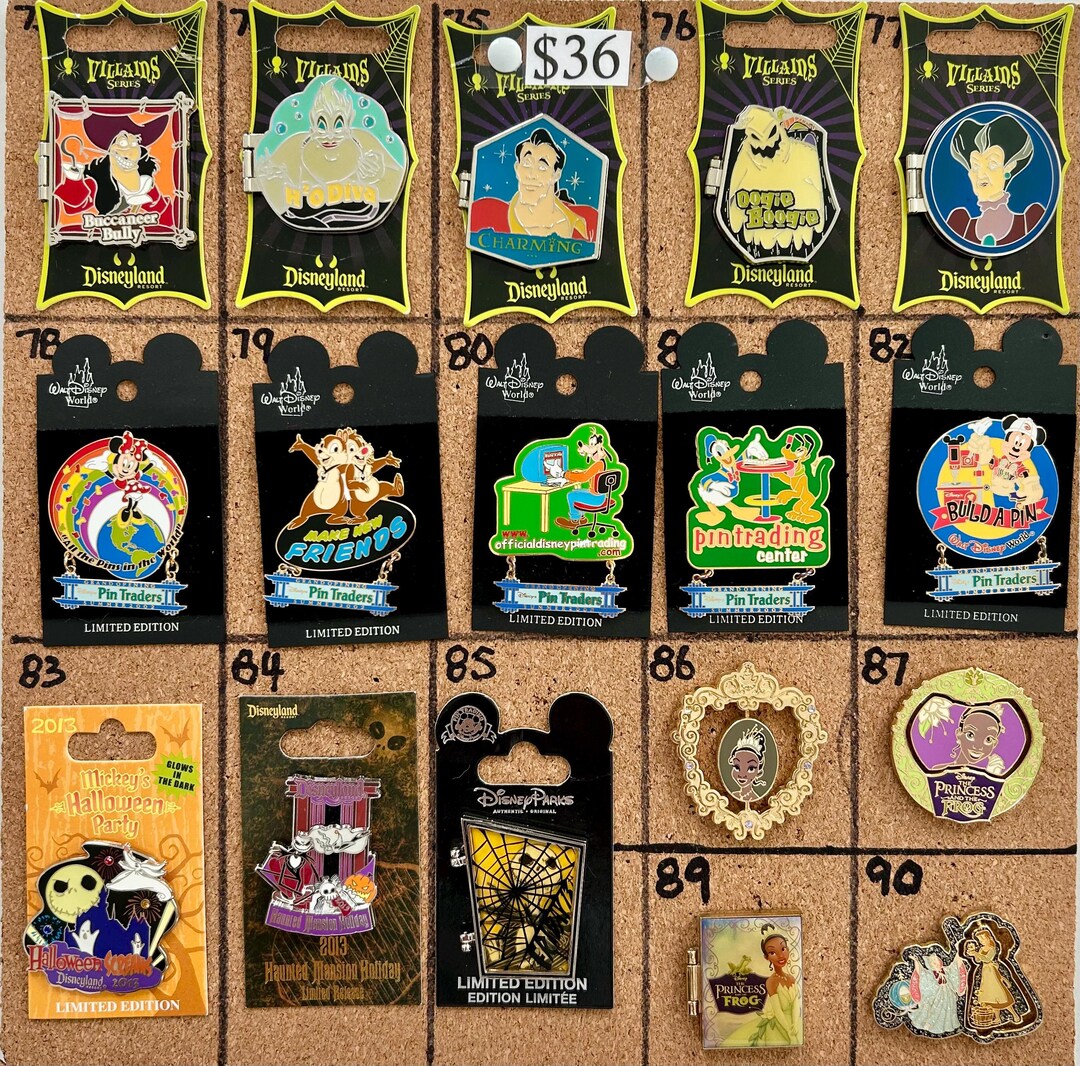 Disney Pins, Bambi, Simba, Flower, Baloo, Owl, Dumbo, Chewy, Flounder ...