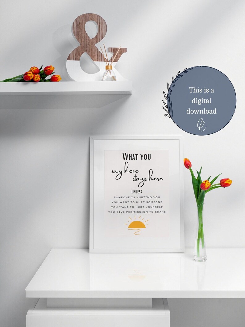 Confidentiality Counseling Poster for School Counseling or - Etsy