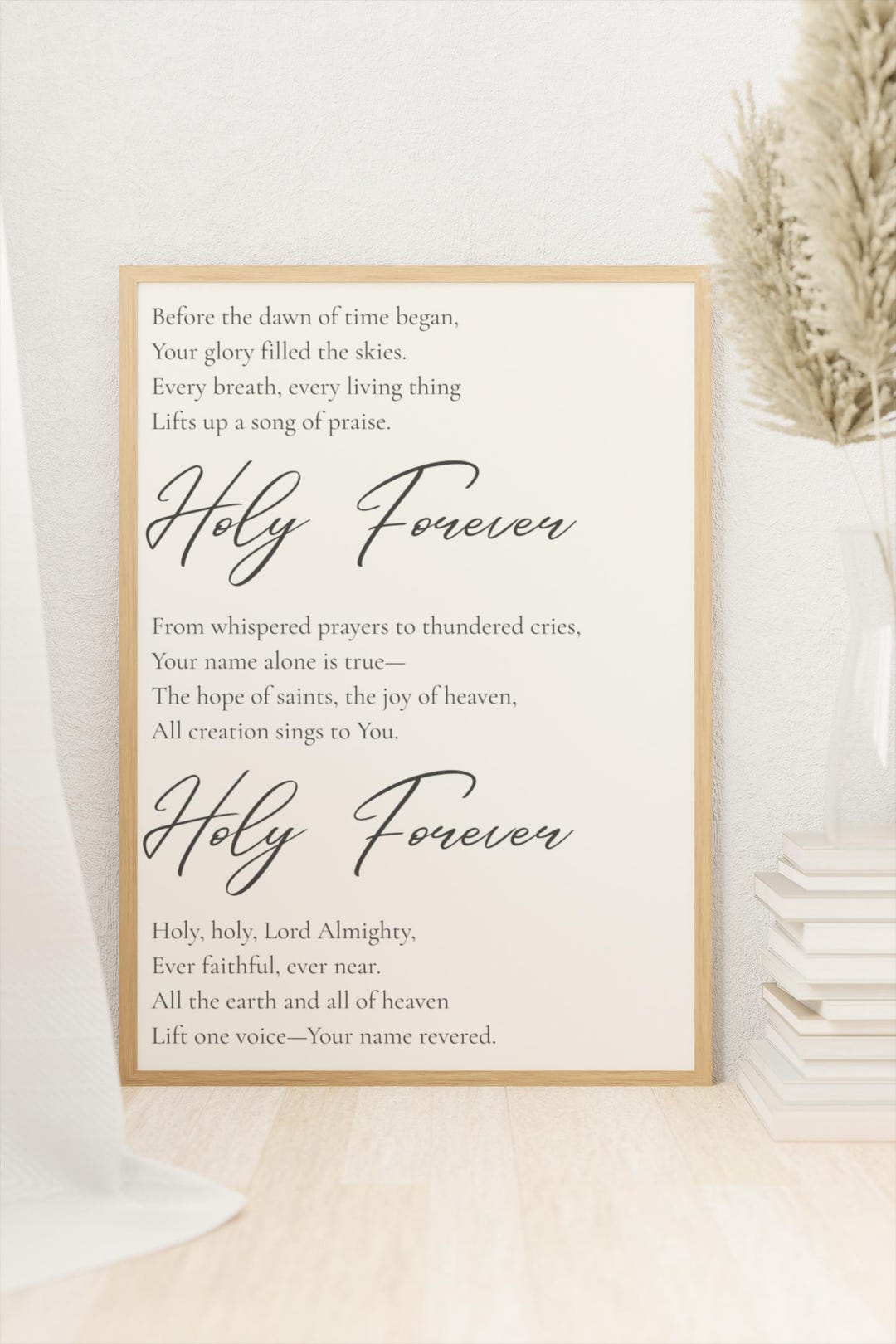 Holy Forever Poetic Wall Decor Instant Download Christian Wall Art - Etsy