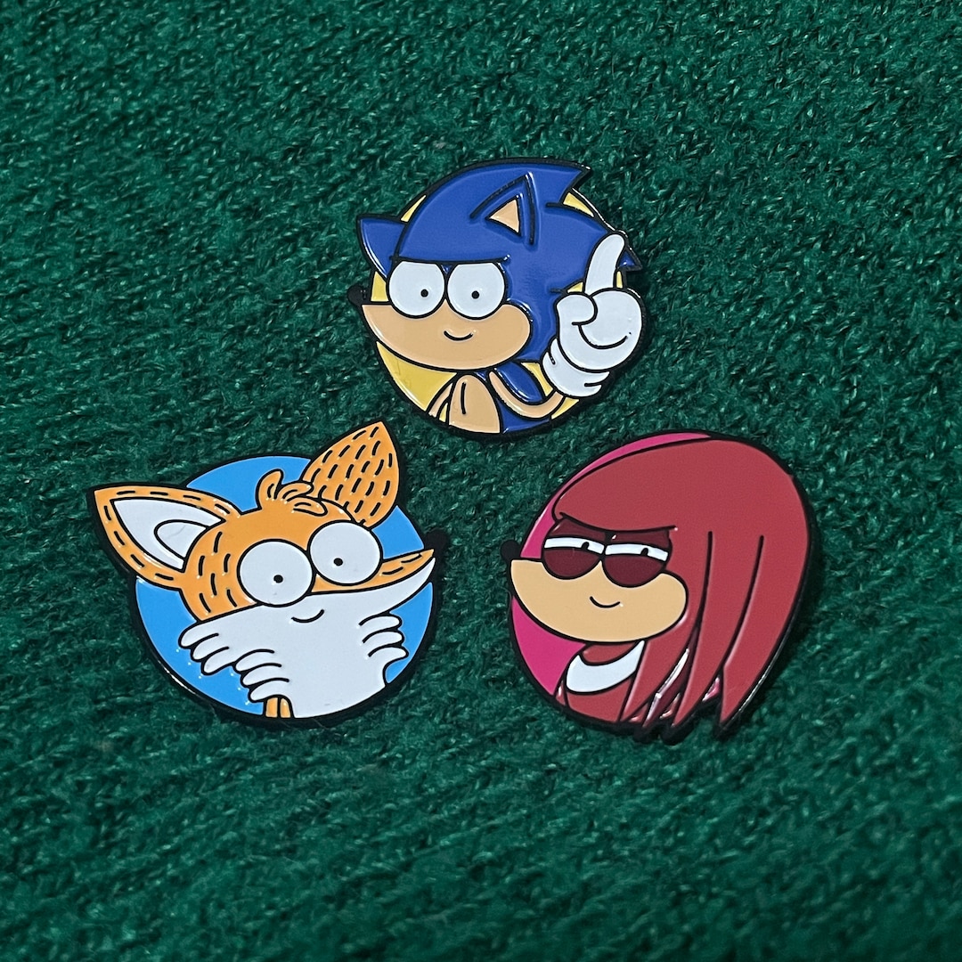 Sonic, Tails, and Knuckles Soft Enamel Pins - Etsy