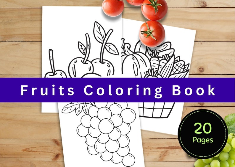 Printable Stress Relief Fruit Coloring Adult Therapy Page - Etsy