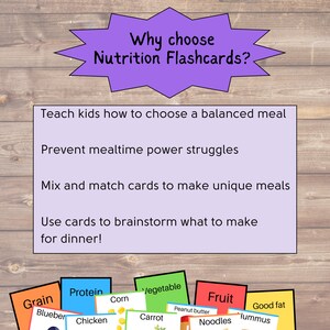 Nutri-kids Color-coded Flashcards: Healthy Eating Education - Etsy