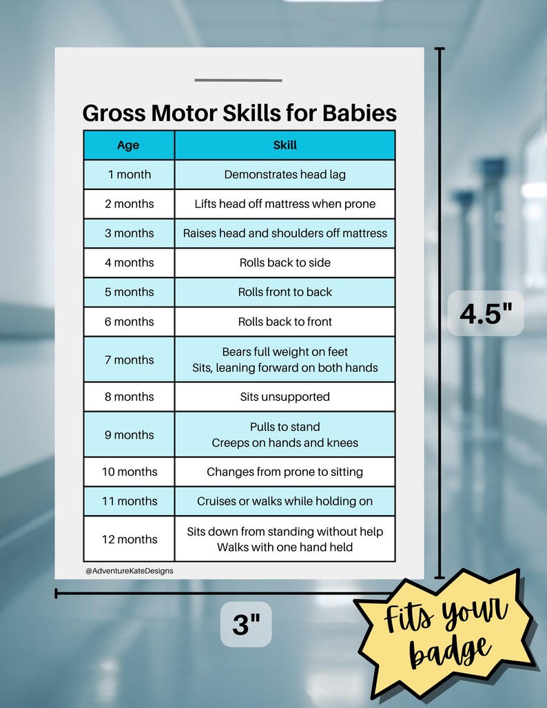 Nurse's Guide to Baby Development Badge Card - Etsy
