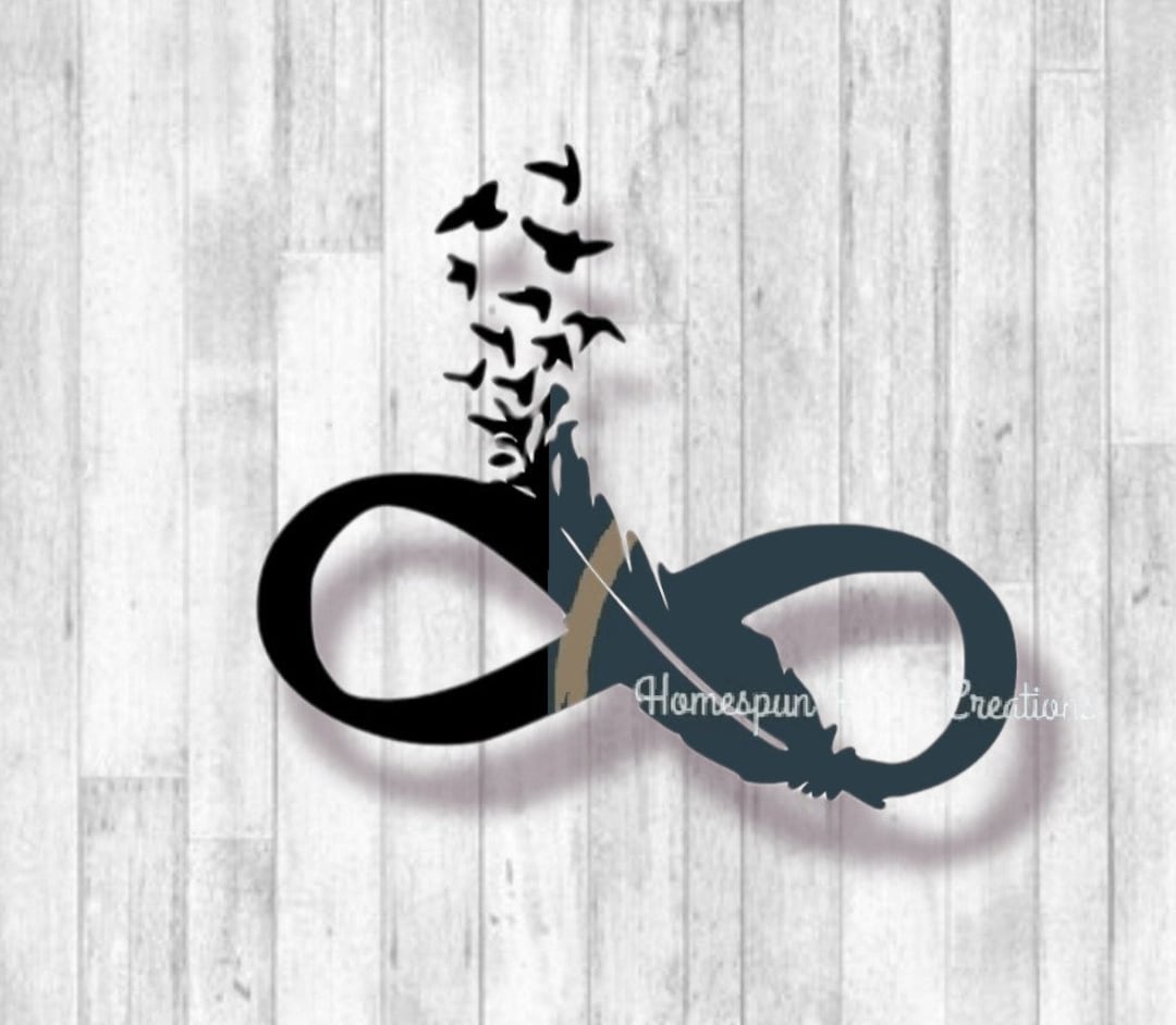 Infinity Symbol With Birds Decal - Etsy