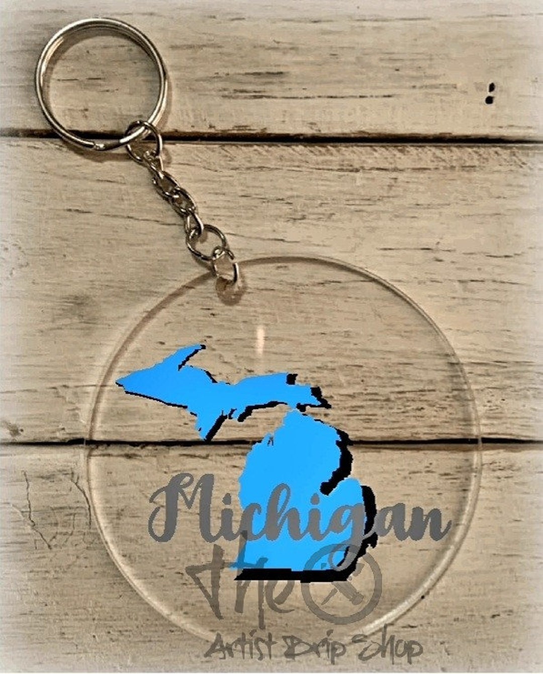 Michigan Keychain - Etsy