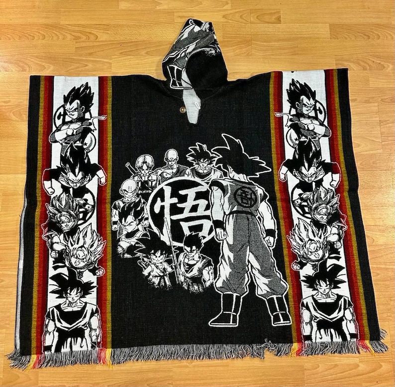 Alpaca Poncho Japanese Anime DBZ. Acrylic, Wool and Polyester Blend. - Etsy