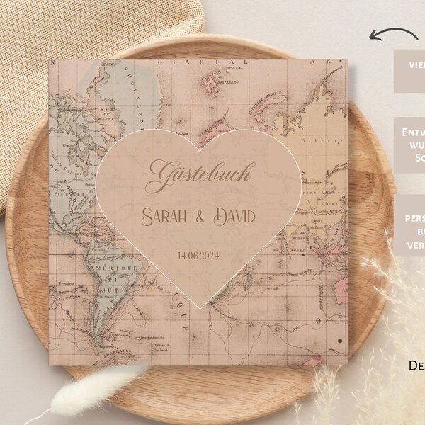 Map Guest Book - Etsy