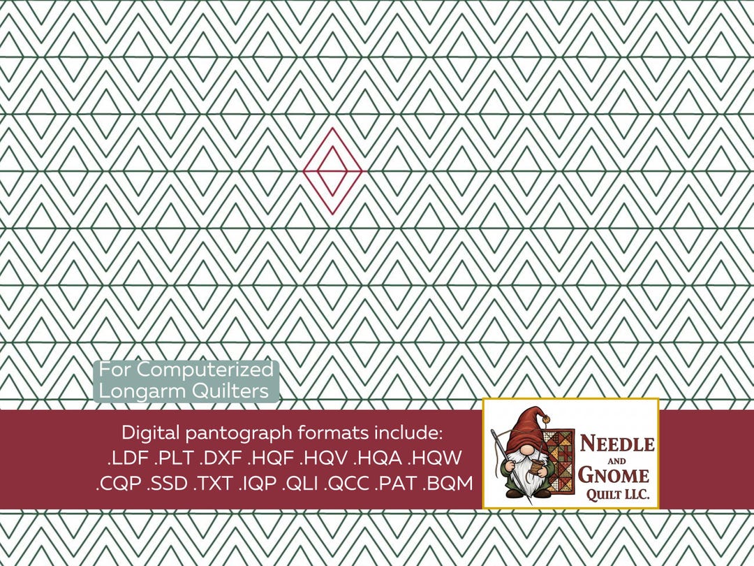 Double Diamond - Digital Longarm Quilting Design for Edge to Edge ...