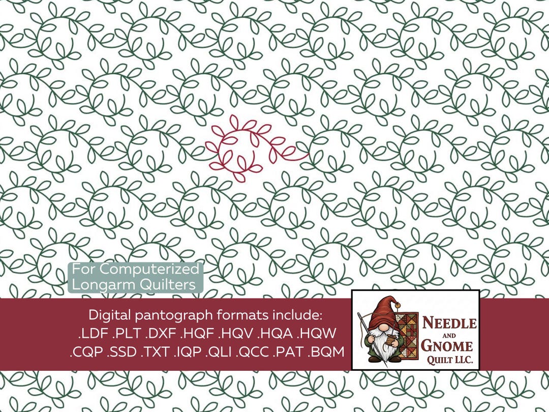Vines- Digital Longarm Quilting Design for Edge to Edge Pantograph - Etsy