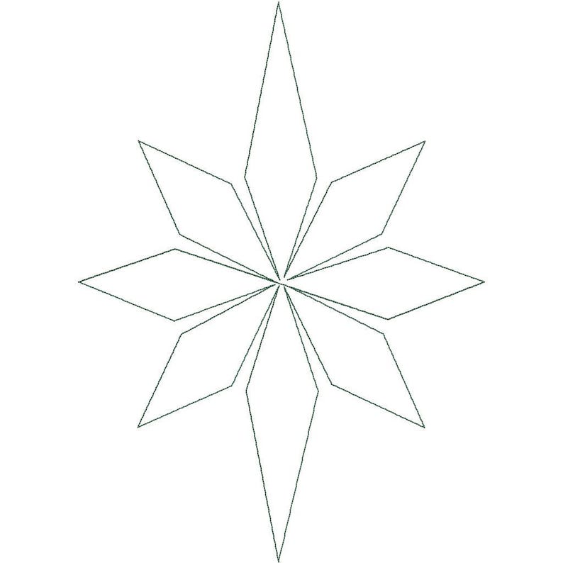North Star - Digital Longarm Quilting Design for Edge to Edge ...