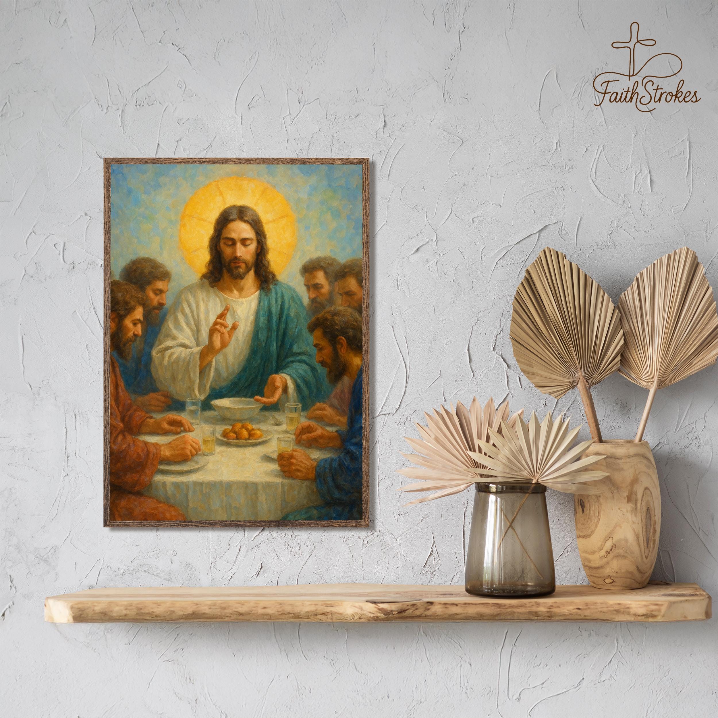 The Last Supper, Jesus and Disciples Christian Wall Art, LDS Printing ...