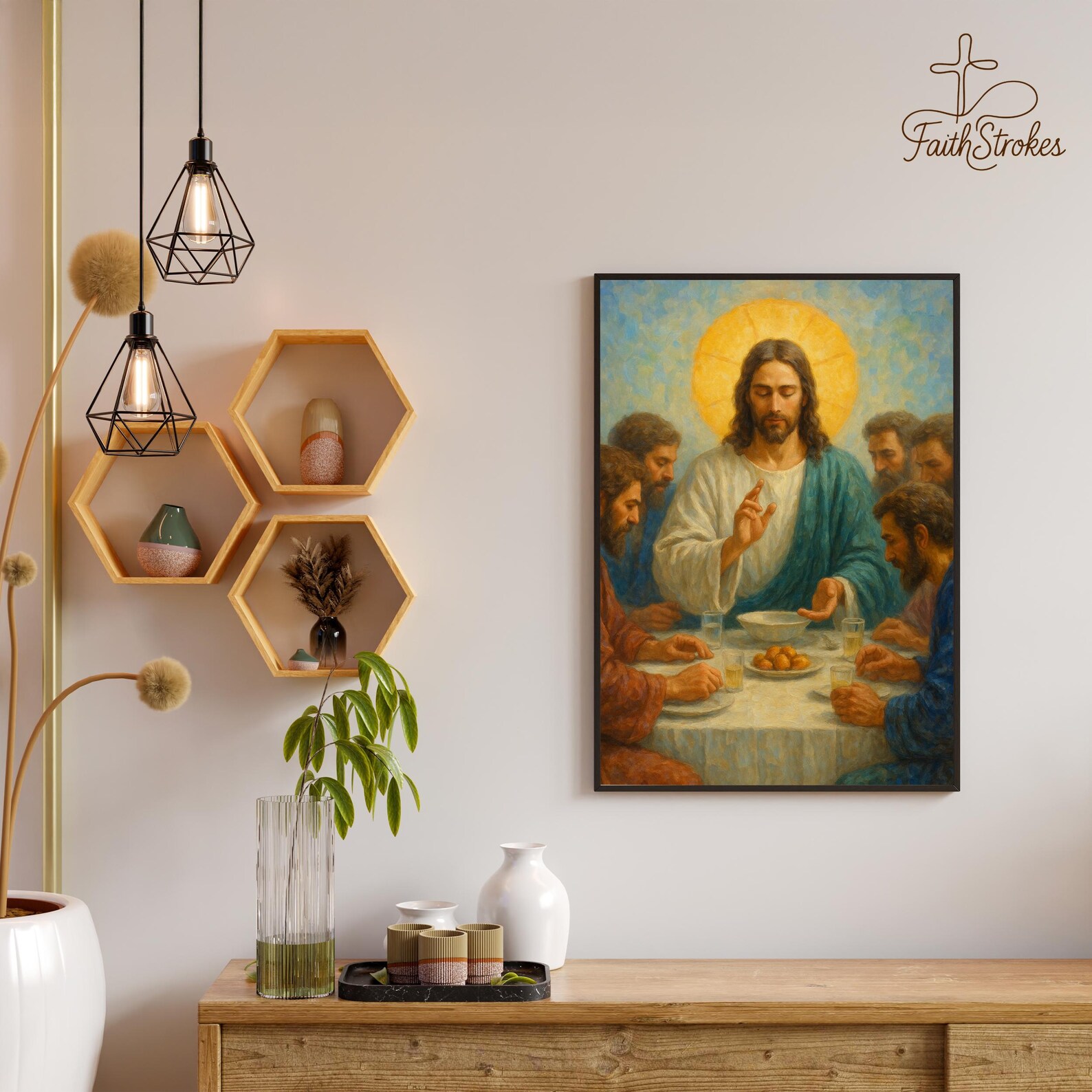 The Last Supper, Jesus and Disciples Christian Wall Art, LDS Printing ...