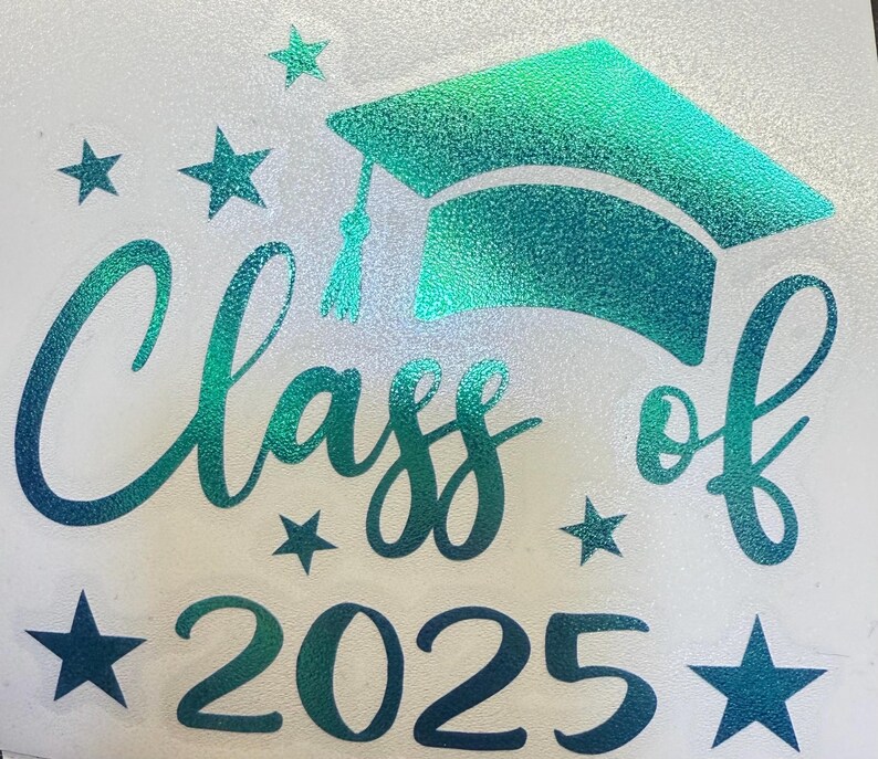 Class of 2025 Graduation Decal – Holographic Vinyl Sticker for Cars ...