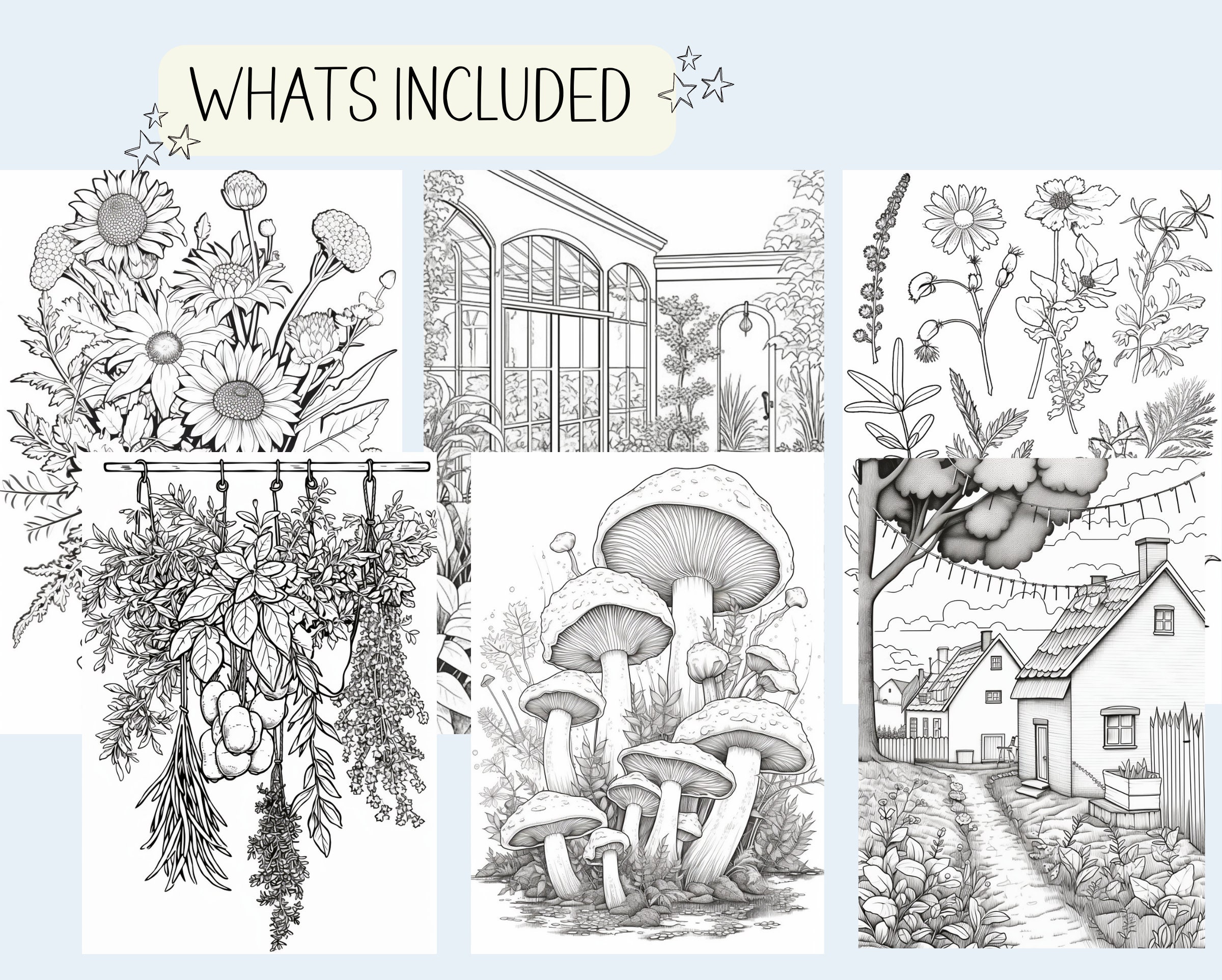 Cottagecore Coloring Book-kdp Interior-personal & Commercial Use.herbs ...