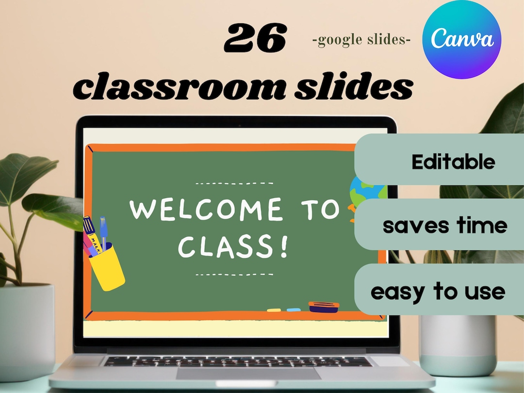 Editable Daily Classroom Slides Google Slide for Classroom Teachers ...