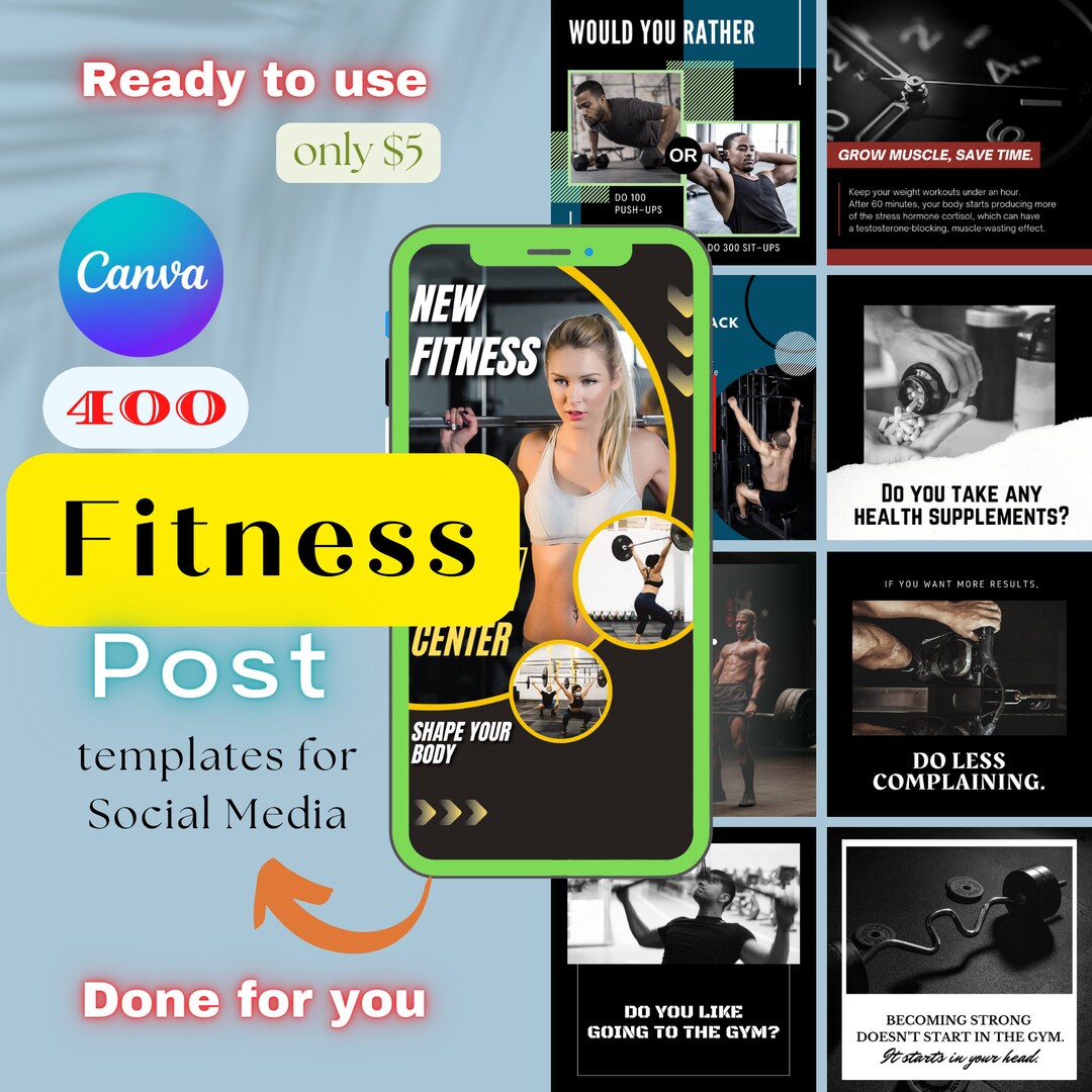 400+ Fitness Instagram Post Templates | Fitness Templates | Canva ...
